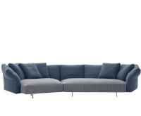 China NEXTOP Hotel Room Simple Modern Fabric Corner Curved Combination Sofa for sale