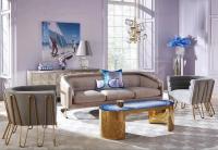 China Customised Hotel Stainless Steel Single Sofa Chair With Optional Fabric And Metal Legs for sale