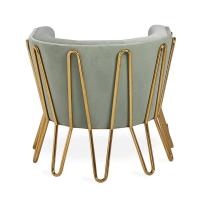 China Customised Hotel Stainless Steel Single Sofa Chair With Optional Fabric And Metal Legs for sale