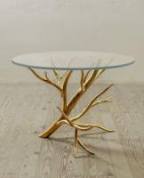 China Luxury Ironwork Frame Clear Tempered Class Top Hotel Coffee Table for sale