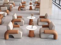 China Five-star Hotel Lobby Furniture Negotiation Sofa Table And Chair Combination for sale