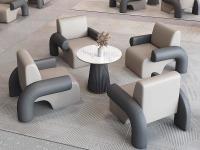 China Five-star Hotel Lobby Furniture Negotiation Sofa Table And Chair Combination for sale