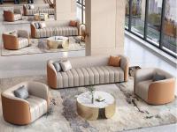 China Customizable Size Luxury Hotel Lobby Booth Sofa Negotiation Table And Chairs for sale