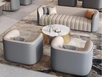 China Customizable Size Luxury Hotel Lobby Booth Sofa Negotiation Table And Chairs for sale
