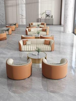China Modern Hotel Lobby Furniture Sectional Sofa and table set For Reception And Negotiation Area for sale