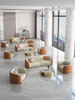 China Modern Hotel Lobby Furniture Sectional Sofa and table set For Reception And Negotiation Area for sale