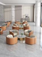 China Modern Hotel Lobby Furniture Sectional Sofa and table set For Reception And Negotiation Area for sale