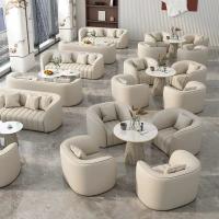 China Modern Hotel Lobby Furniture Sectional Sofa and table set For Reception And Negotiation Area for sale