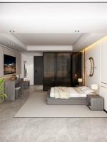 China Modern Star Hotel Bedroom Wooden Furniture Finish Customization Project for sale