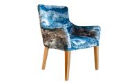 China Custom 5 Star Hotel Guest Fully Upholstered Single Sofa Arm Chair For Hotel Room for sale