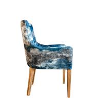 China Custom 5 Star Hotel Guest Fully Upholstered Single Sofa Arm Chair For Hotel Room for sale