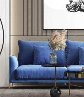 China Luxury Hotel Home Wedding Lobby Velvet Leather Modern Sectional Sofa for sale