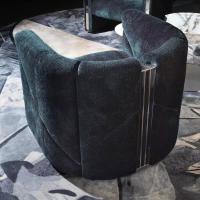 China Italian Light Luxury Armchair Premium Sense Of Leisure Fabric Single Sofa Chair for sale