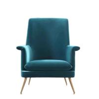 China Scandinavian Simple Hotel Velvet Single Sofa Customized Colour Size for sale