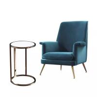 China Scandinavian Simple Hotel Velvet Single Sofa Customized Colour Size for sale