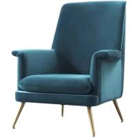 China Scandinavian Simple Hotel Velvet Single Sofa Customized Colour Size for sale
