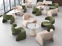 China Luxury Hotel Lobby Leisure Furniture Sofa Chair Table And Chair Set Custom Size for sale