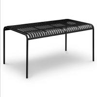 China 5 Star Hotel Minimalist Style Outdoor Black Dinning Table For 6 for sale