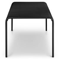 China 5 Star Hotel Minimalist Style Outdoor Black Dinning Table For 6 for sale