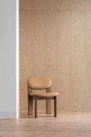 China Italian Style High-end Genuine Leather Modern Hotel Leisure Dinning Chair for sale