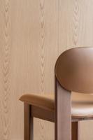 China Italian Style High-end Genuine Leather Modern Hotel Leisure Dinning Chair for sale