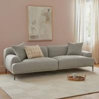 China 5 Star Hotel Luxury Modular Linen Fabric White Sectional Sofa For Room for sale