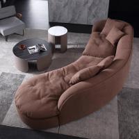 China Hotel Simple Frosted Velvet Fabric Sofa Curved Corner Living Room Sofa for sale