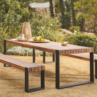 China 5 Star Hotel Wooden Outdoor Dinning Table Bench Set  Contemporary for sale