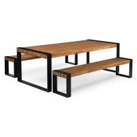China 5 Star Hotel Wooden Outdoor Dinning Table Bench Set  Contemporary for sale