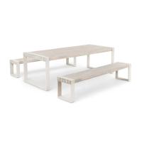 China 5 Star Hotel Wooden Outdoor Dinning Table Bench Set  Contemporary for sale