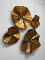 China Hand Painted 5 Star Hotel Luxury Metal Copper Wall Sculpture for sale