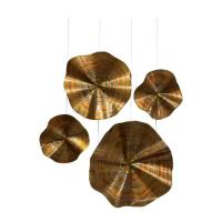 China Hand Painted 5 Star Hotel Luxury Metal Copper Wall Sculpture for sale