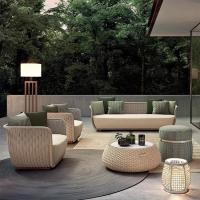 China Luxury Five-Star Hotel Outdoor Rattan Sofa Combination 6 seating for sale