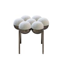 China Creative Leisure Stainless Steel Dining Chair Alien Personality Single Chair for sale