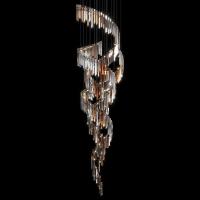 China Warm 3000K Chandelier In Copper With Clear Glass For Hotel Interior Furniture for sale