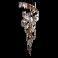 China Warm 3000K Chandelier In Copper With Clear Glass For Hotel Interior Furniture for sale