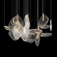 China Off-Standard Custom Whole House Chandelier Glass Disc Metal Art Piece Lights for sale