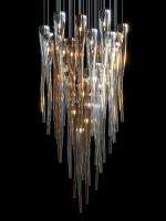 China Luxurious Champagne Tassel Large Lighting For Hotel Restaurant Resort Retail Shop for sale