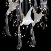 China Glass Birds And Flowers Chandelier Modern Aesthetic Hotel Design Light Furniture for sale