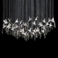 China Glass Birds And Flowers Chandelier Modern Aesthetic Hotel Design Light Furniture for sale