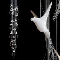 China Glass Birds And Flowers Chandelier Modern Aesthetic Hotel Design Light Furniture for sale