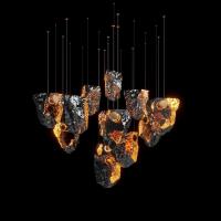 China Crystal Volcanic Rocks Large Chandelier Commercial Space Hall Residential Villa for sale