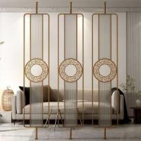 China Hotel Decoration Modern Minimalist Indoor Decoration Stainless Steel Screen for sale