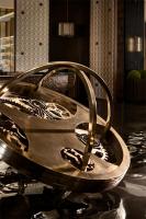 China Melting Clock Art Creation Metal Sculpture With Ceiling Hanging Design For Hotel for sale