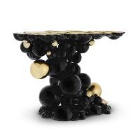 China Star Hotel Art Bubble Style Entryway Table With Sturdy Metal Base for sale