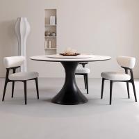 China Star Hotel Solid Wood White Leather Dining Room Chairs for sale
