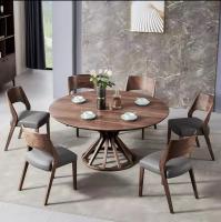 China 5 Star Hotel Restaurant High Quality Solid Wood Round Dinning Table 6-Seat for sale