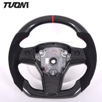 China OEM Personalised Tesla Carbon Fiber Steering Wheel Model 3 For Auto Decoration for sale