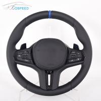 China 3.5KG BMW Full Leather Car Steering Wheel Black Toray Carbon Fiber Twill for sale