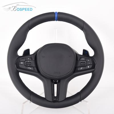 China 3.5KG BMW Full Leather Car Steering Wheel Black Toray Carbon Fiber Twill for sale